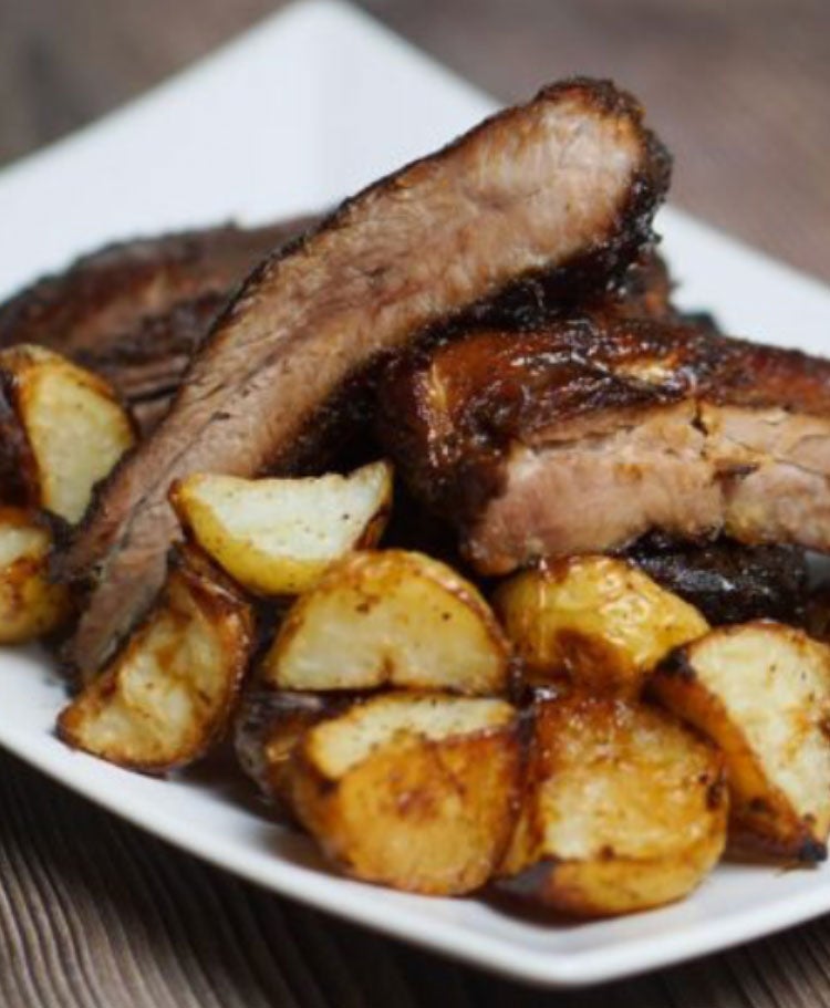 Flamed grilled pork ribs | PIZZERIA MONTANA